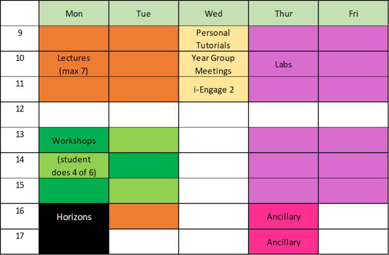 Timetable Overview – Chemunity